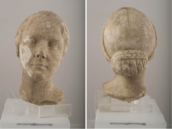 Het gezicht van Julia, dochter van Augustus